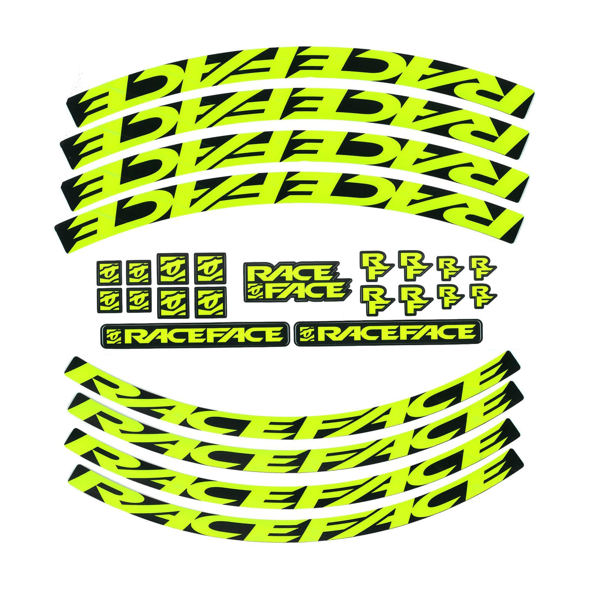 Race Face Decal Kit Neon Yellow L – Cycleranch
